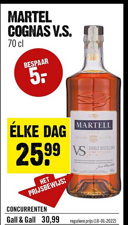 Martel Cognas V.S. Aanbieding bij Dirck III - 1Folders.nl