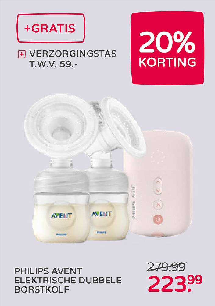 Philips Avent Elektrische Dubbele Borstkolf 20% Korting Aanbieding bij ...