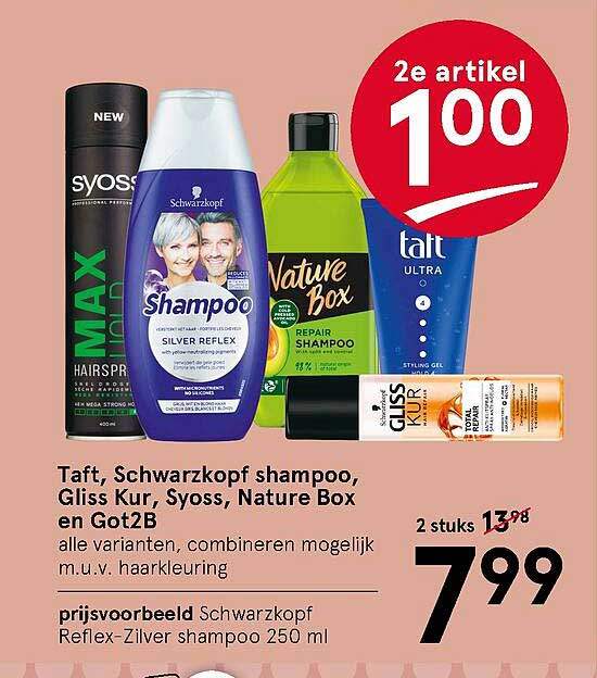 Taft, Schwarzkopf Shampoo, Gliss Kur, Syoss, Nature Box En Got2B ...