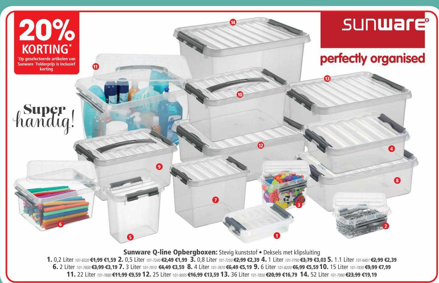 Sunware Q-Line Opbergboxen Aanbieding bij Marskramer - 1Folders.nl