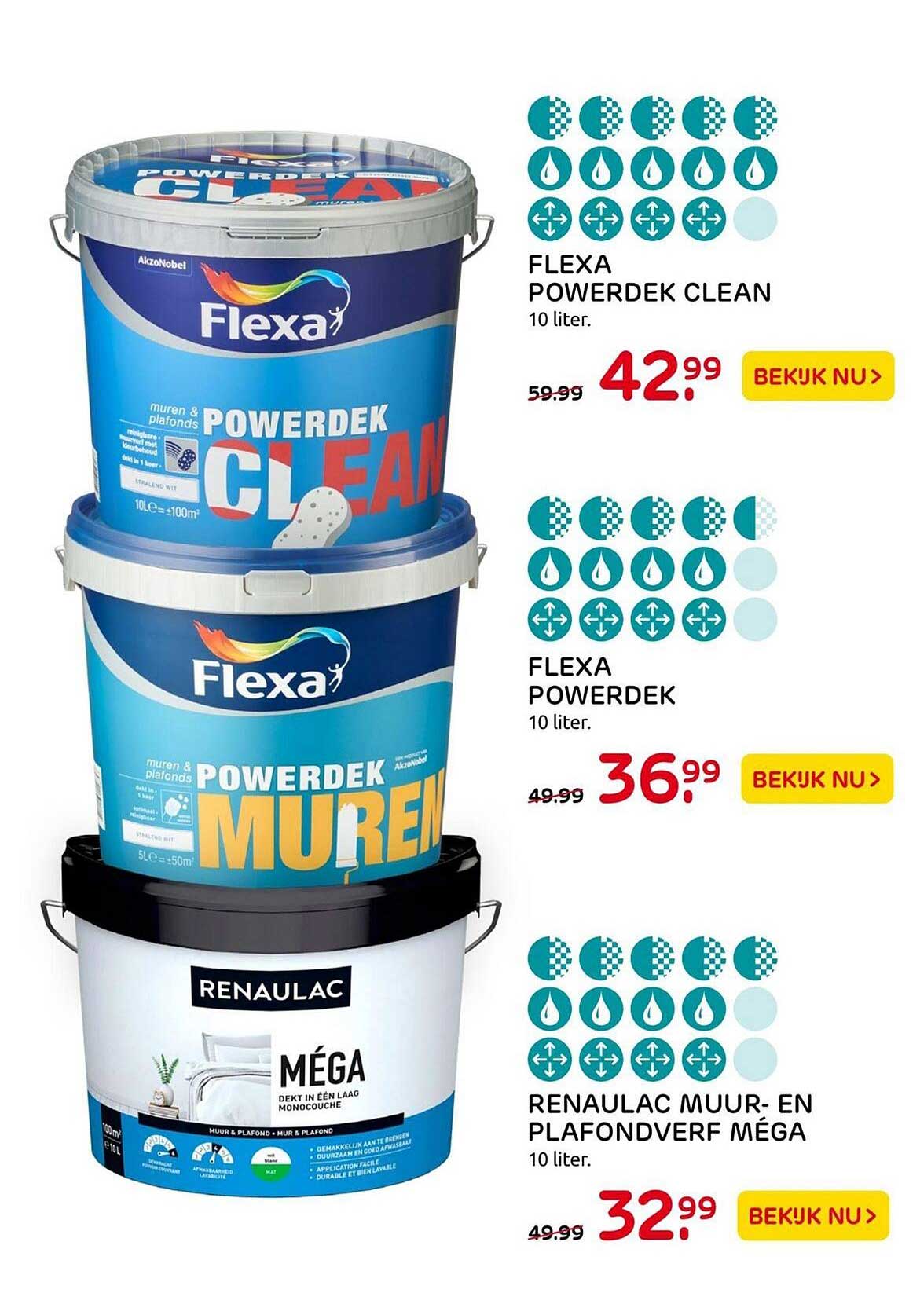 Flexa Powerdek Clean, Flexa Powerdek Of Renaulac Muur- En Plafondverf ...