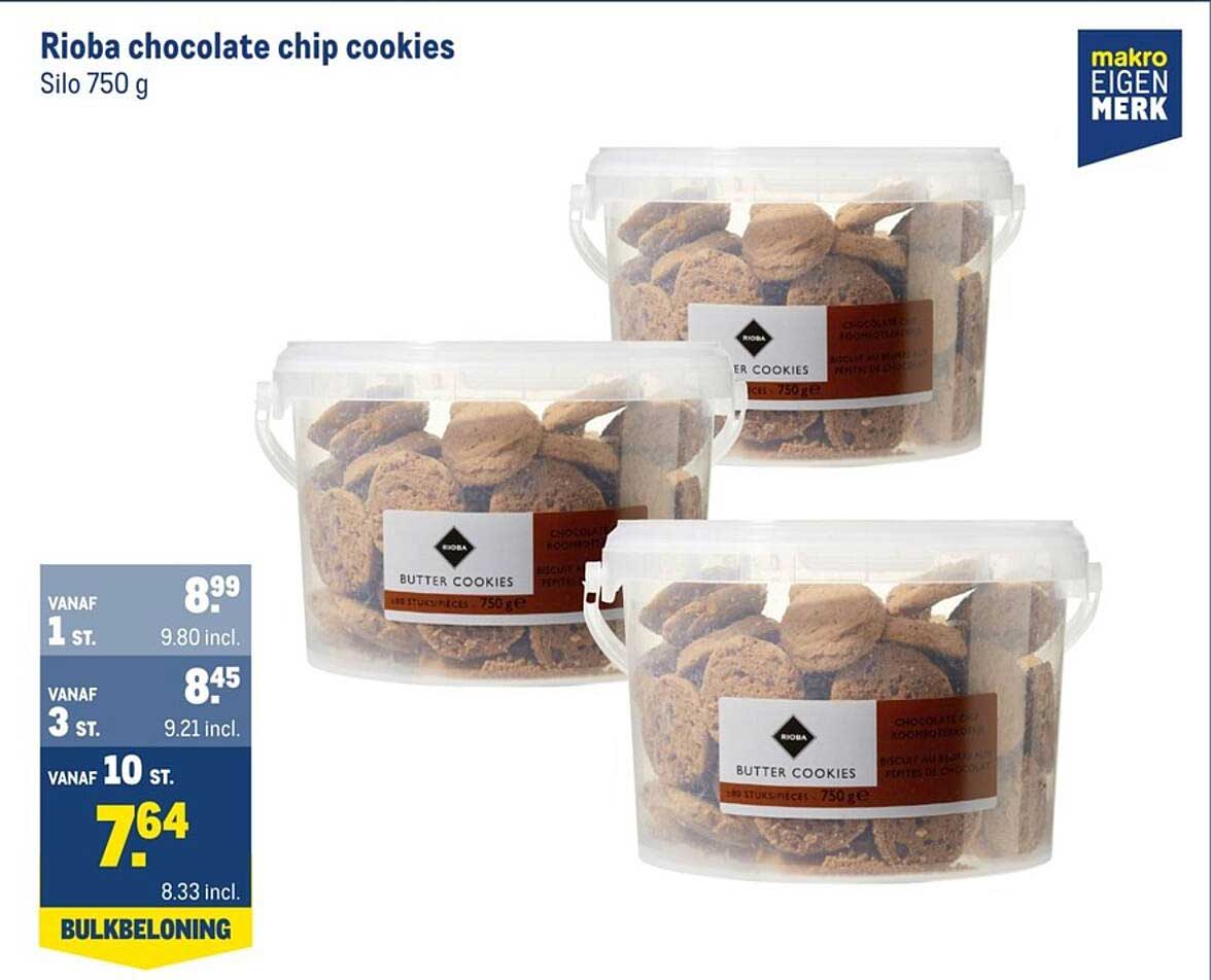 Rioba Chocolate Chip Cookies Aanbieding bij Makro - 1Folders.nl