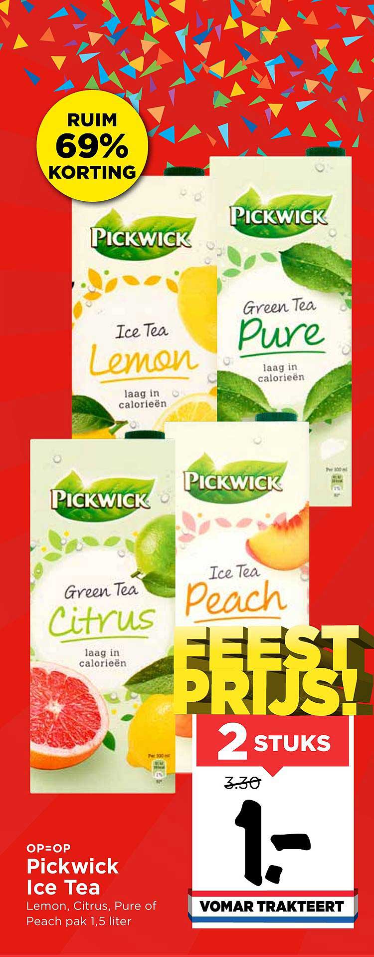 Pickwick Ice Tea Aanbieding bij Vomar - 1Folders.nl