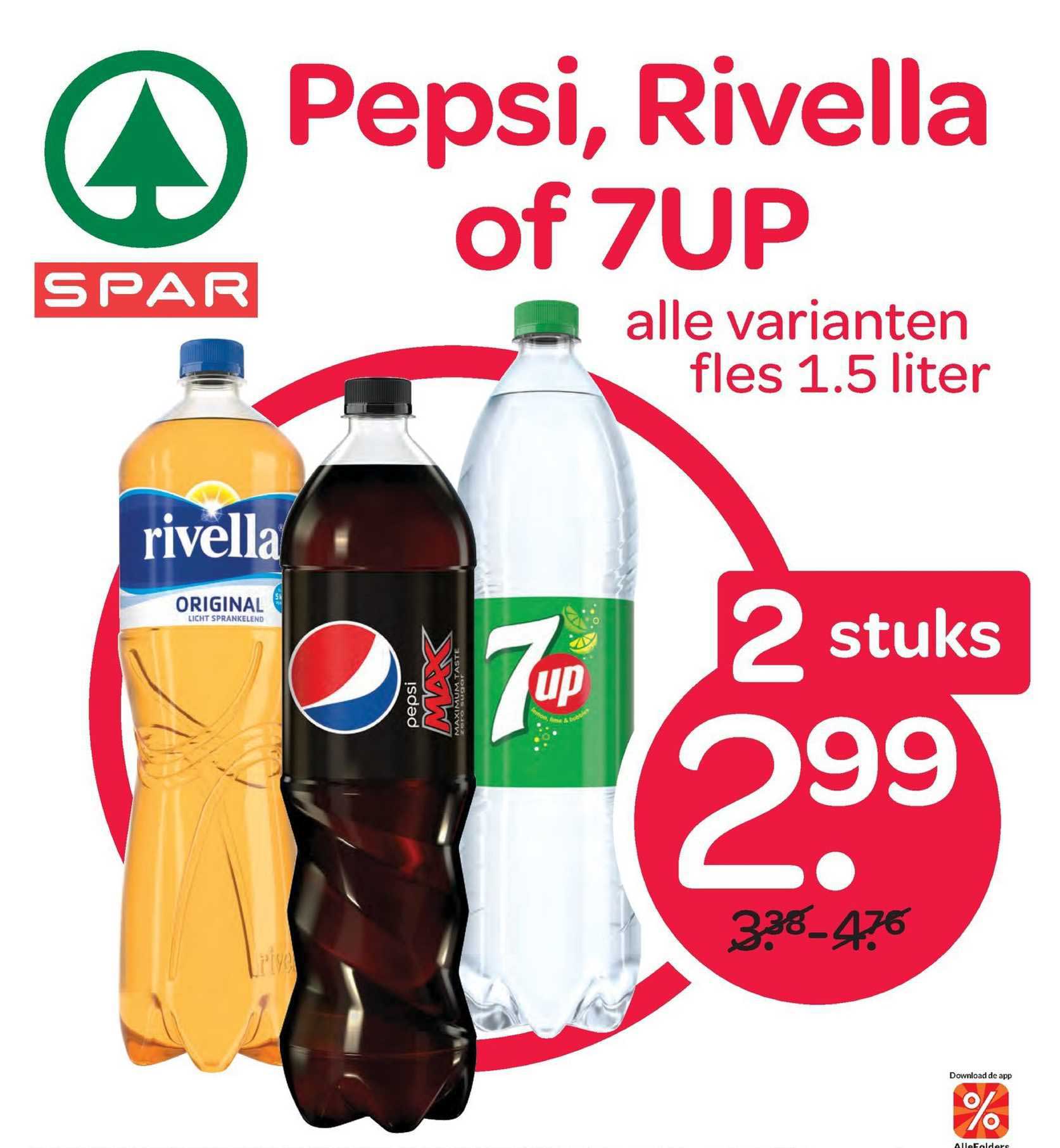 Pepsi, Rivella Of 7Up Aanbieding bij Spar - 1Folders.nl