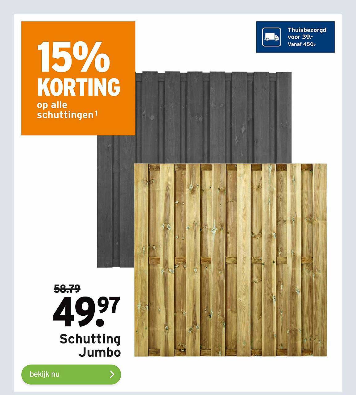 Schutting Jumbo 15% Korting Aanbieding bij GAMMA - 1Folders.nl