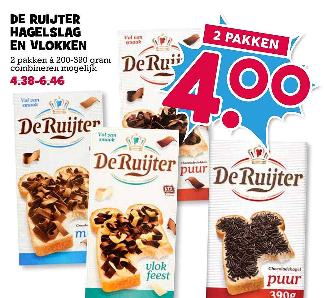 De Ruijter Hagelslag En Vlokken Aanbieding bij Boon's Markt - 1Folders.nl