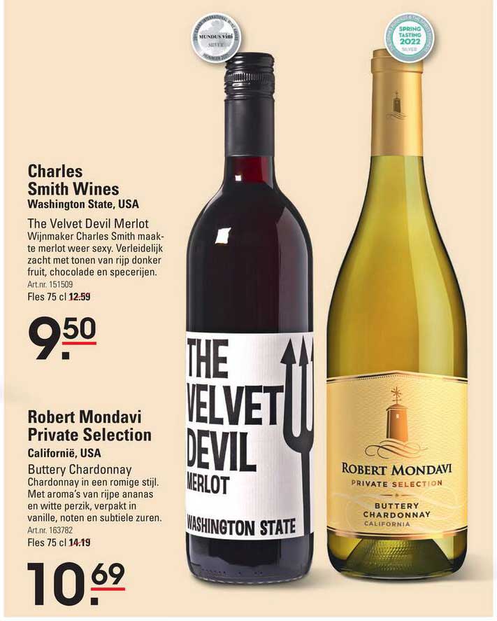 Charles Smith Wines The Velvet Devil Merlot Of Robert Mondavi Private ...