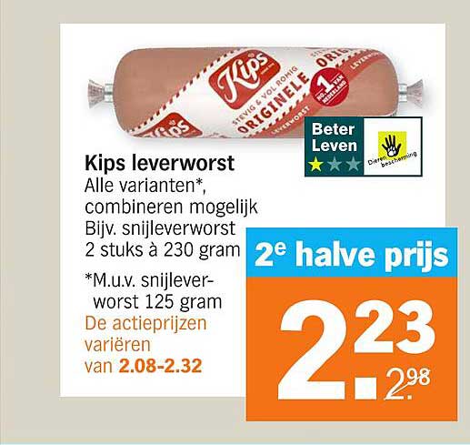 Kips Leverworst Aanbieding bij Albert Heijn - 1Folders.nl