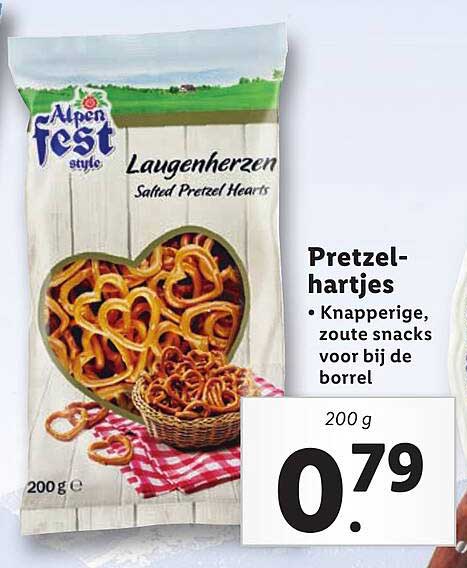 Alpen Fest Style Pretzel Hartjes Aanbieding bij Lidl - 1Folders.nl