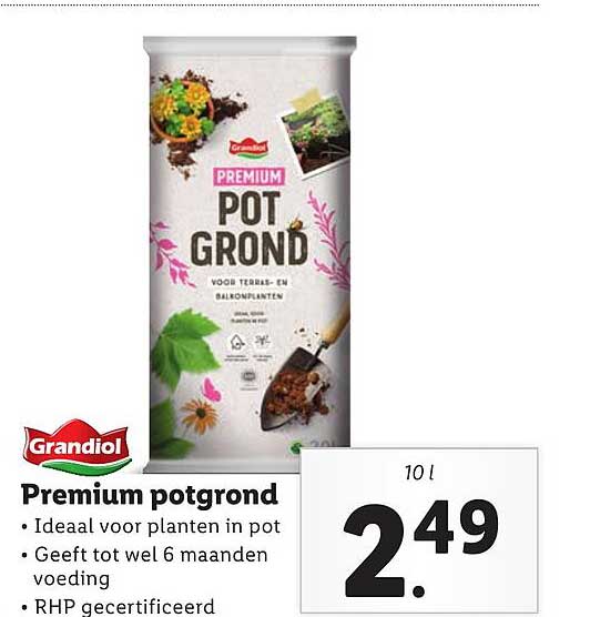 Grandiol Premium Potgrond Aanbieding bij Lidl - 1Folders.nl