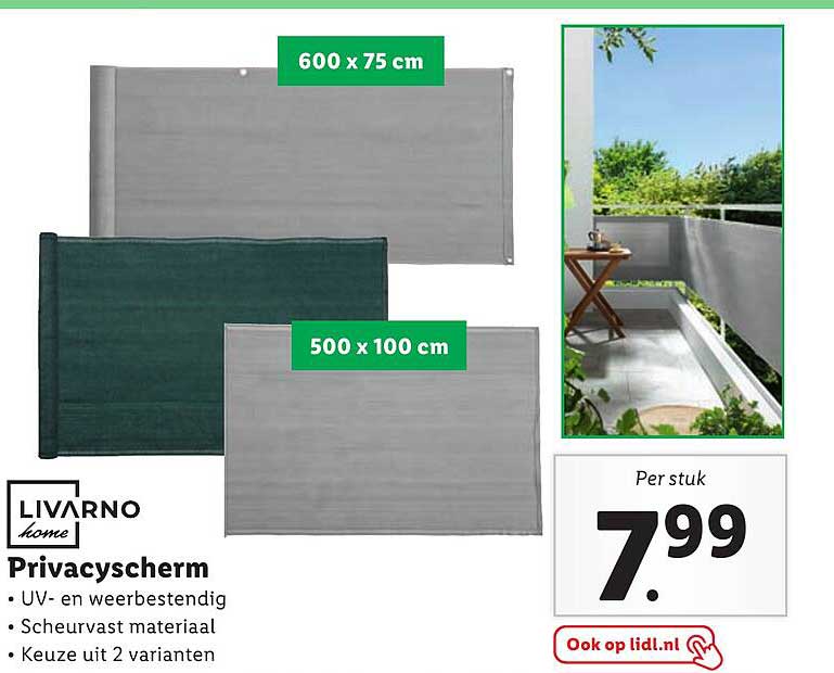 Livarno Home Privacyscherm Aanbieding bij Lidl - 1Folders.nl