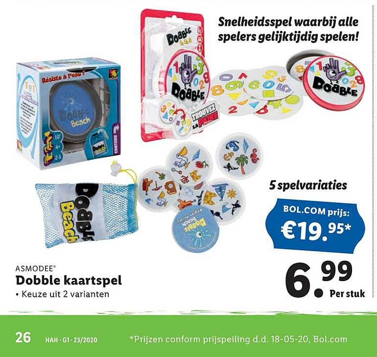 Asmodee Dobble Kaartspel Aanbieding bij Lidl - 1Folders.nl