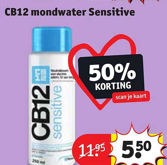 CB12 Mondwater Sensitive Aanbieding bij Kruidvat - 1Folders.nl