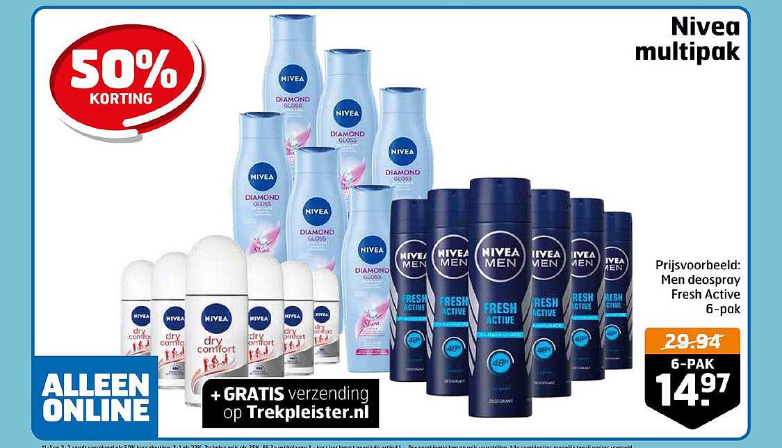 Nivea Multipak Aanbieding bij Trekpleister - 1Folders.nl