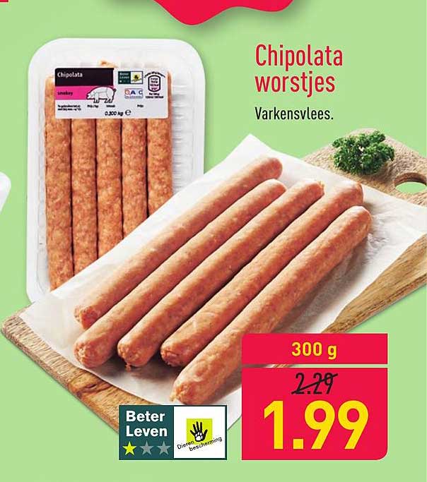 Chipolata Worstjes Aanbieding bij ALDI - 1Folders.nl
