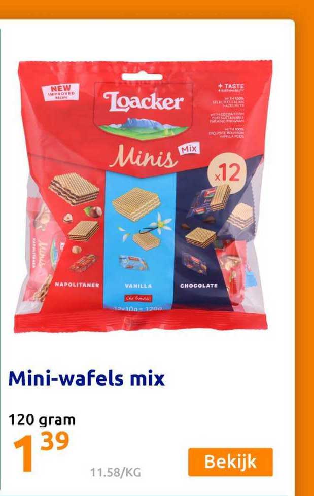 Mini-Wafels Mix Aanbieding bij Action - 1Folders.nl