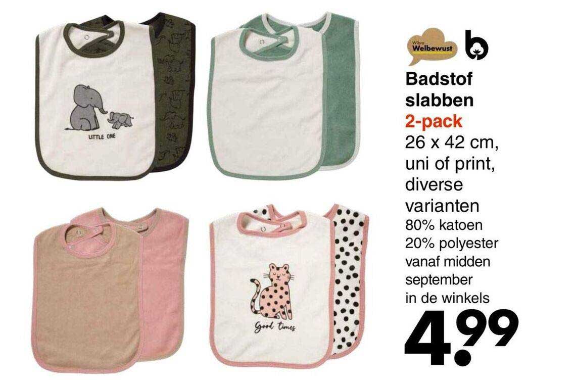 Badstof Slabben Aanbieding bij Wibra - 1Folders.nl