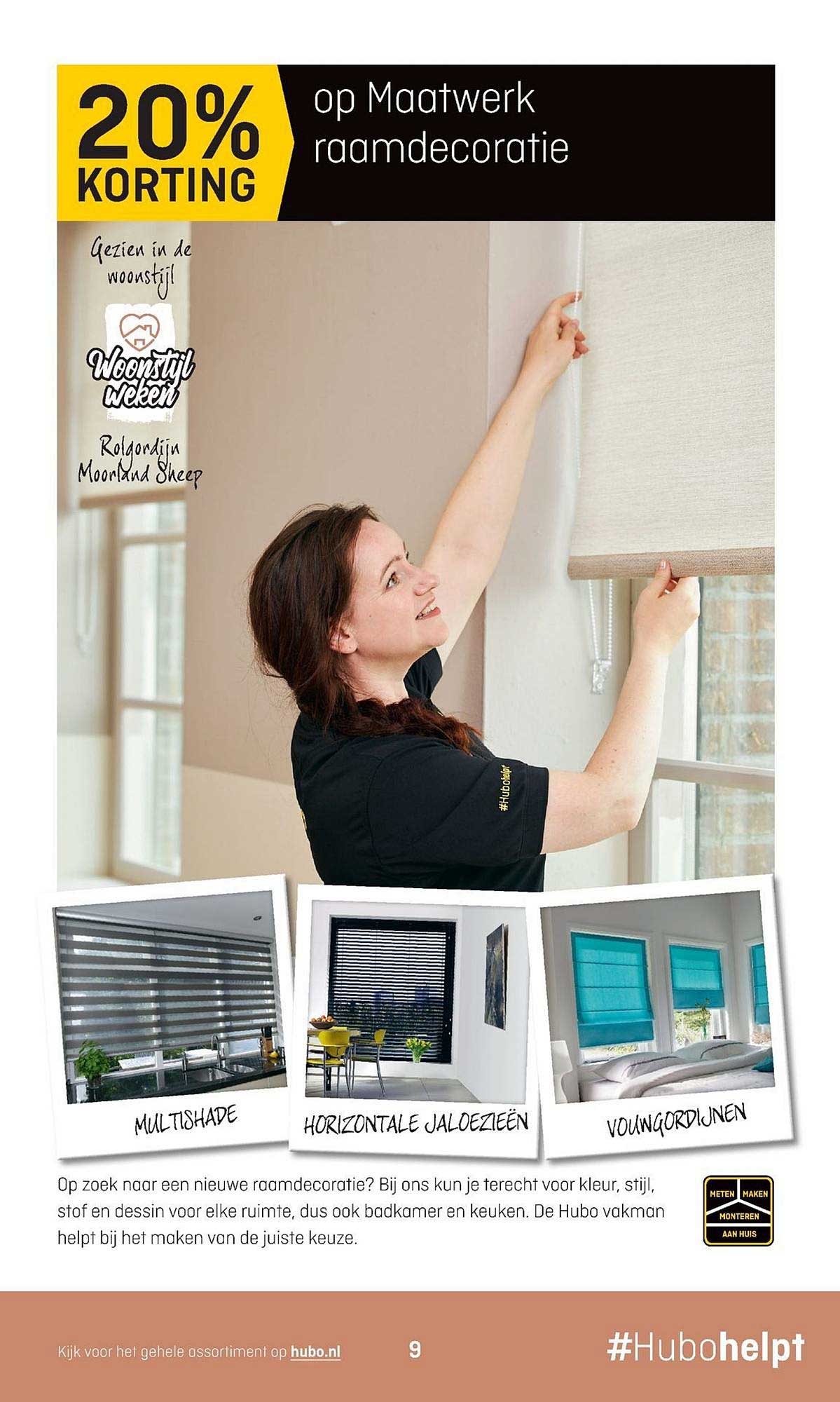 Op Maatwerk Raammdecoratie 20% Korting Aanbieding bij Hubo - 1Folders.nl