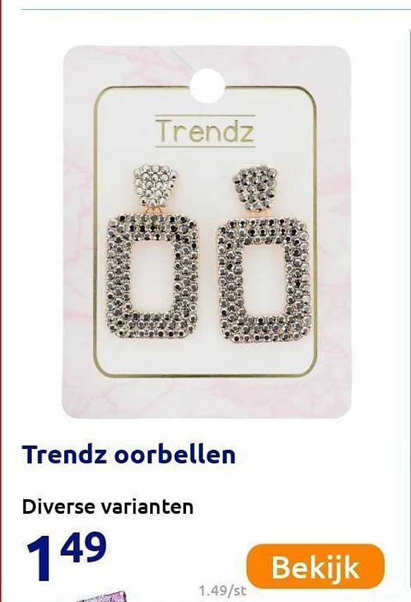 Trendz Oorbellen Aanbieding bij Action - 1Folders.nl
