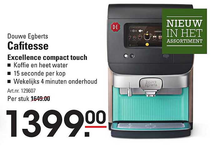 Douwe Egberts Cafitesse Excellence Compact Touch Aanbieding bij Sligro ...