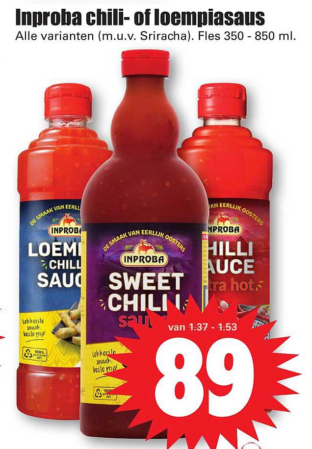Inproba Chili- Of Loempiasaus Aanbieding bij Dirk - 1Folders.nl