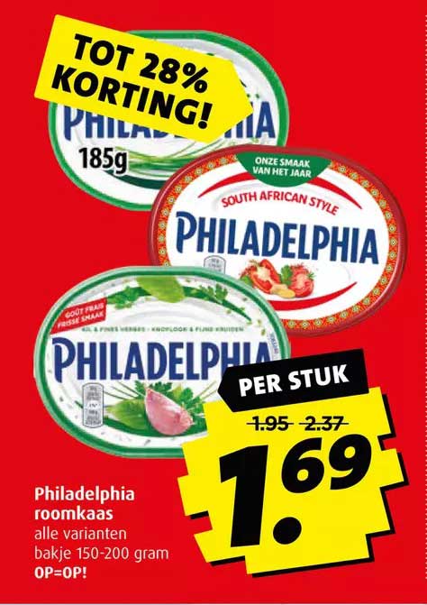 Philadelphia Roomkaas Aanbieding bij Boni - 1Folders.nl