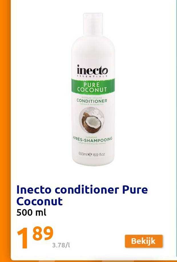 Inecto Conditioner Pure Coconut Aanbieding bij Action - 1Folders.nl