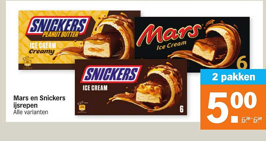 Mars En Snickers Ijsrepen Aanbieding bij Albert Heijn - 1Folders.nl