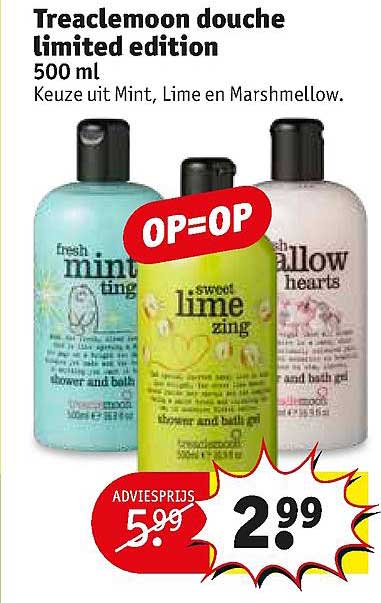 Treaclemoon Douche Limited Edition Aanbieding bij Kruidvat - 1Folders.nl