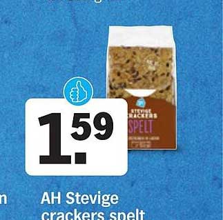 AH Stevige Crackers Spelt Aanbieding bij Albert Heijn - 1Folders.nl