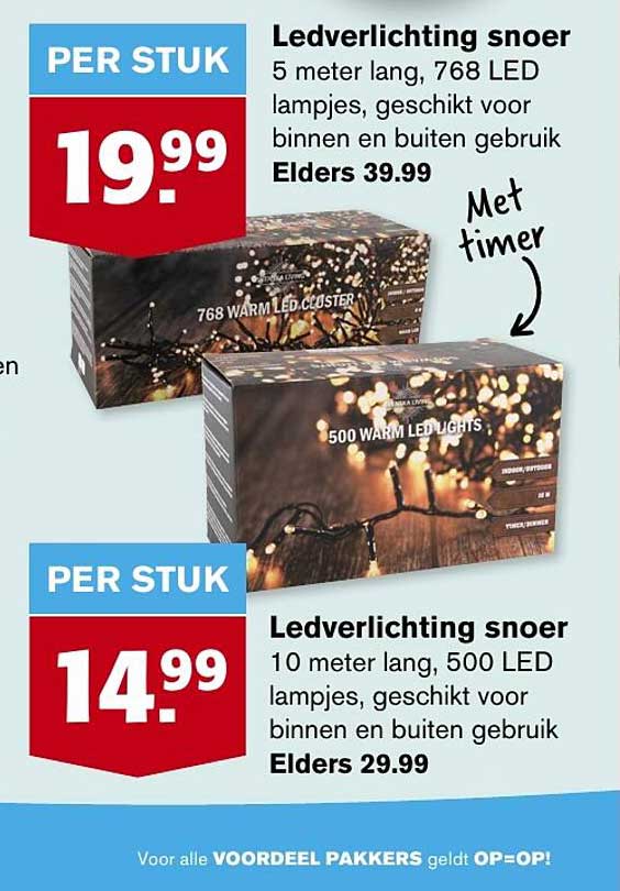 Ledverlichting Snoer Aanbieding bij Hoogvliet - 1Folders.nl