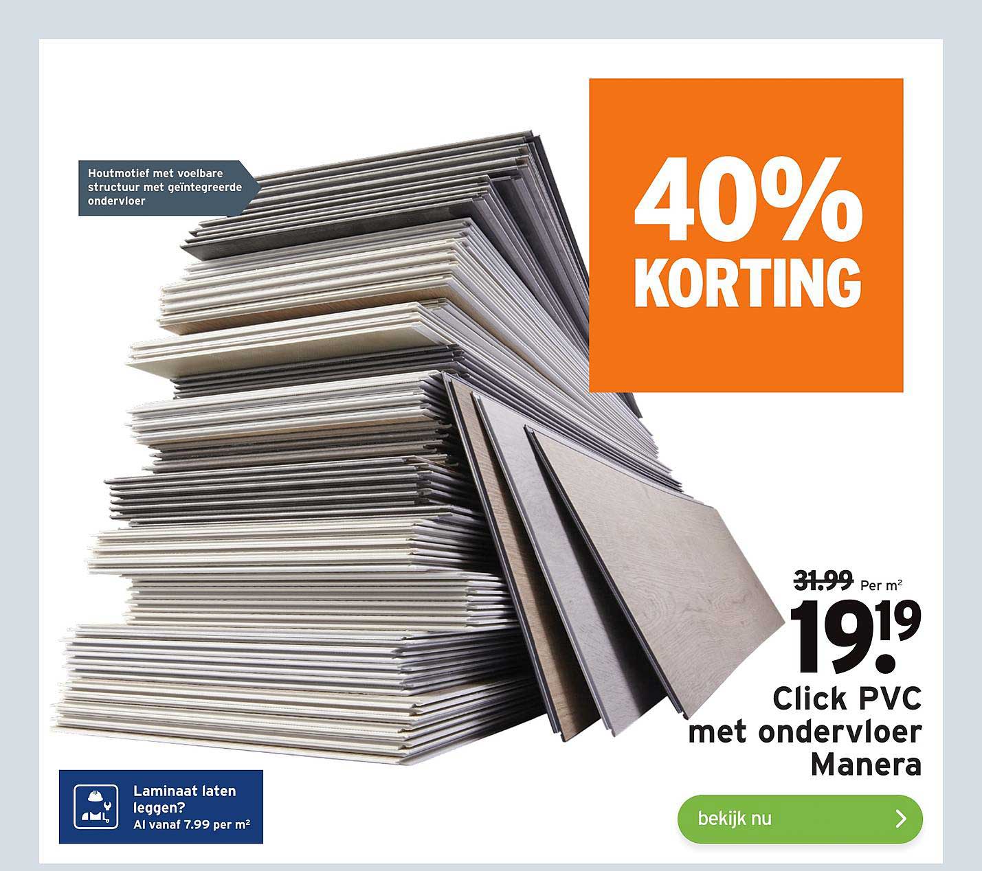 Click PVC Met Ondervloer Manera 40% Korting Aanbieding bij GAMMA ...