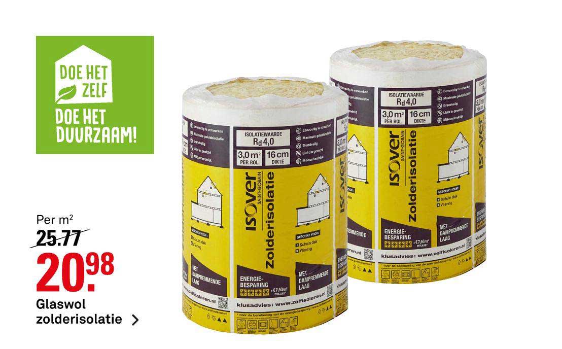 Glaswol Zolderisolatie Aanbieding bij Karwei - 1Folders.nl