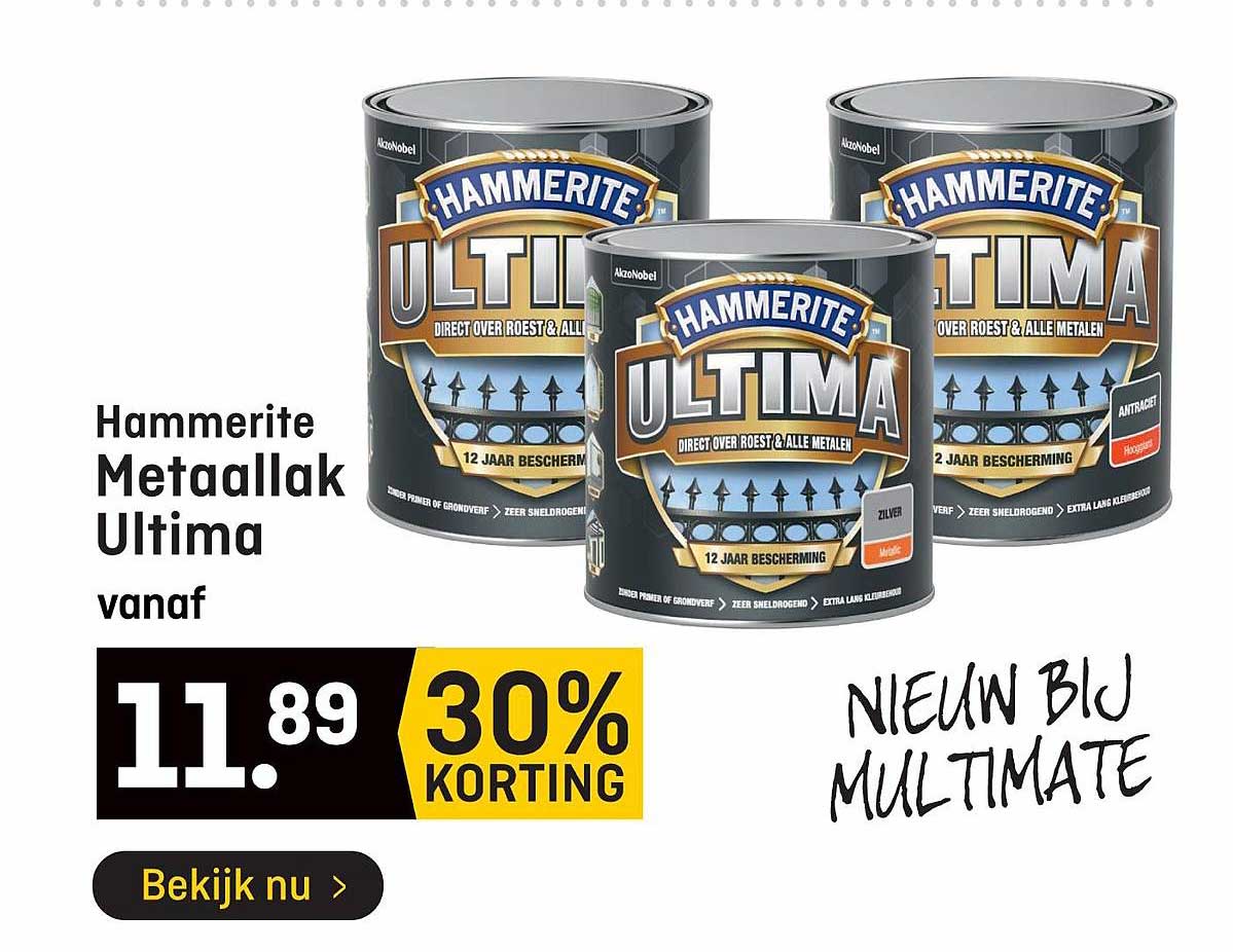 Hammerite Metaallak Ultima 30% Korting Aanbieding bij Multimate ...