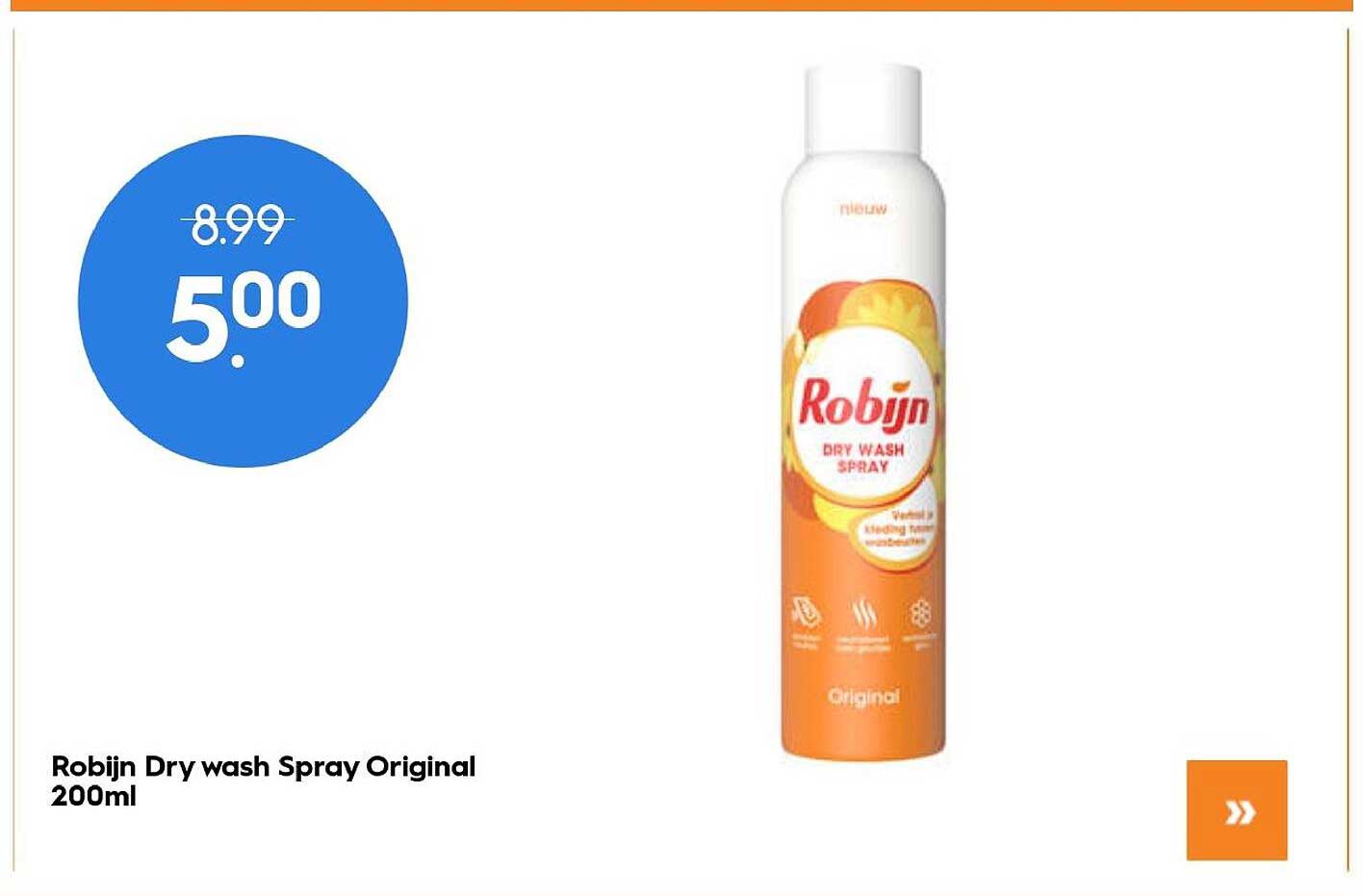 Robijn Dry Wash Spray Original 200ml Aanbieding bij Blokker - 1Folders.nl