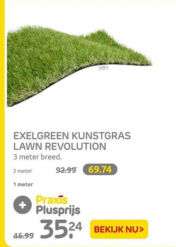 Exelgreen Kunstgras Lawn Revolution Aanbieding bij Praxis - 1Folders.nl