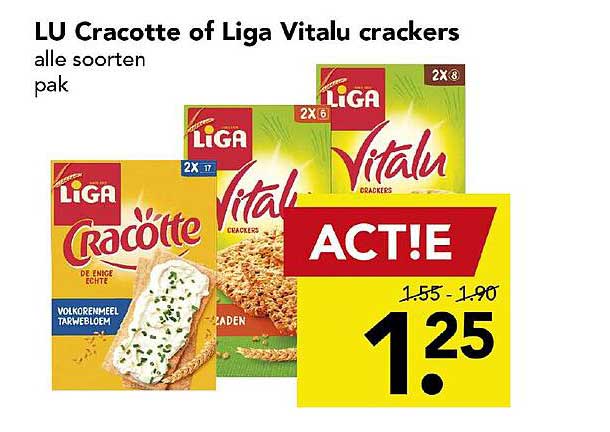Lu Cracotte Of Liga Vitalu Crackers Aanbieding bij DEEN - 1Folders.nl