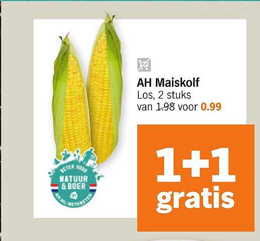 AH Maiskolf 1+1 Gratis Aanbieding bij Albert Heijn - 1Folders.nl