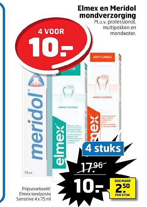 Elmex En Meridol Mondverzorging Aanbieding bij Trekpleister - 1Folders.nl