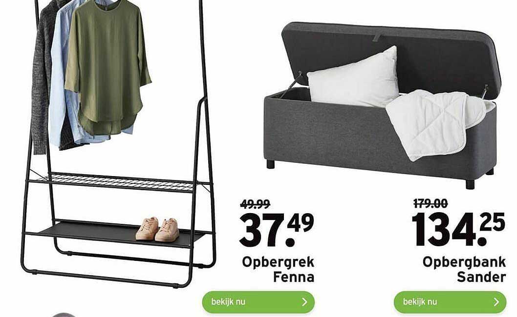 Opbergrek Fenna Of Opbergbank Sander Aanbieding bij GAMMA - 1Folders.nl