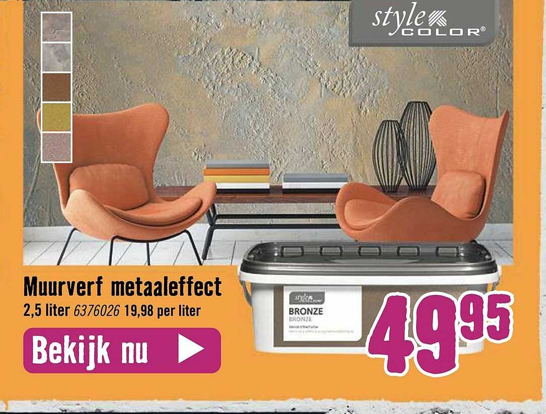 Style Color Selection Muurverf Metaaleffect Aanbieding bij Hornbach ...