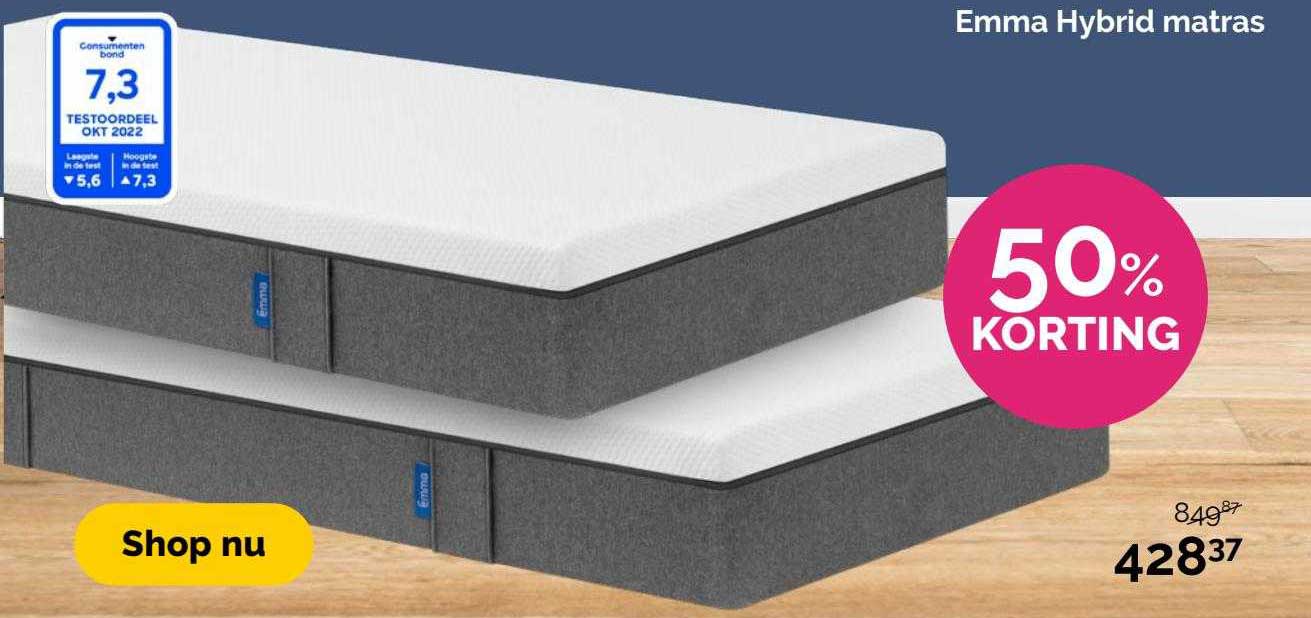 Emma Hybrid Matras Aanbieding bij Beter Bed - 1Folders.nl
