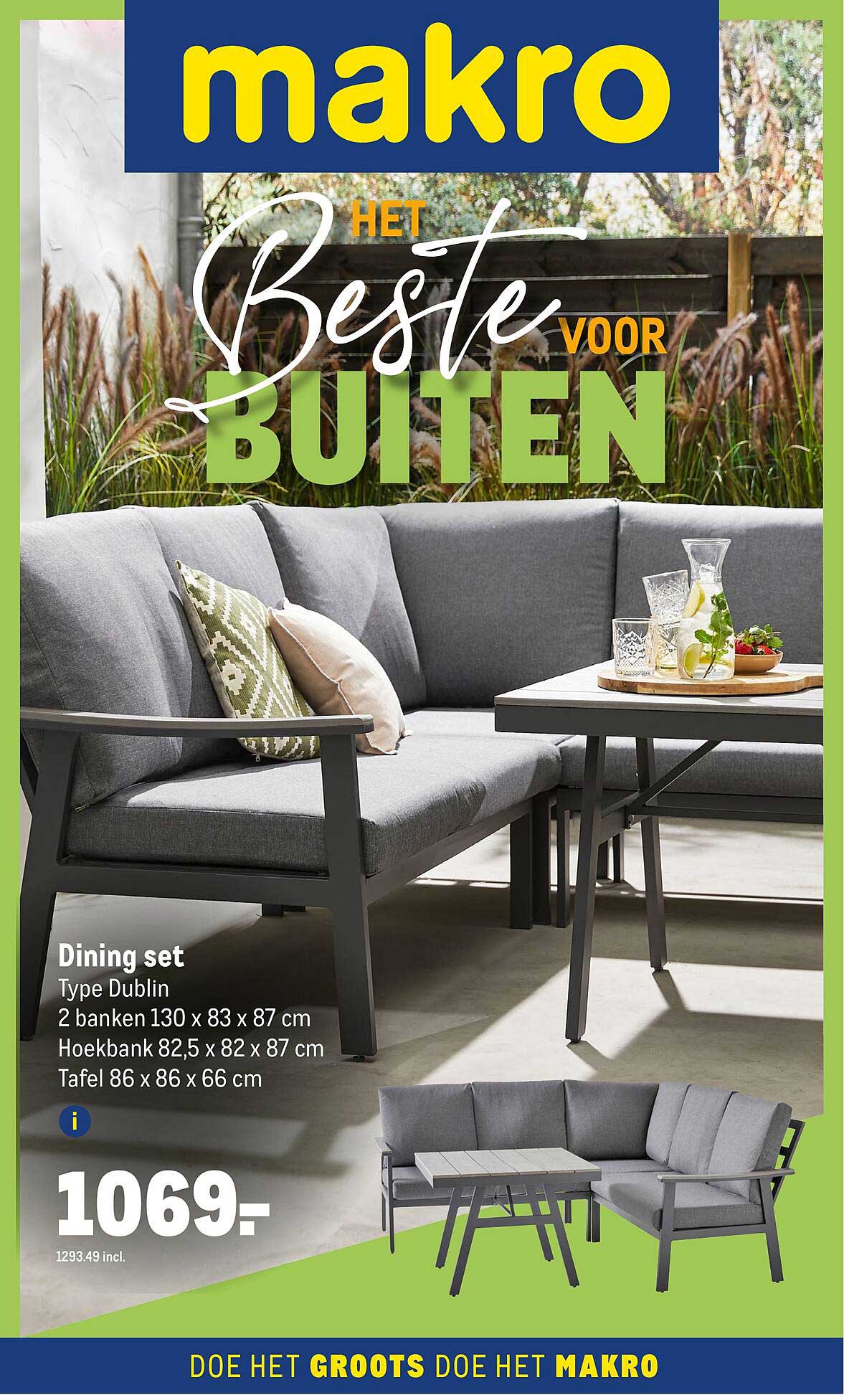 Dining Set Aanbieding bij Makro - 1Folders.nl