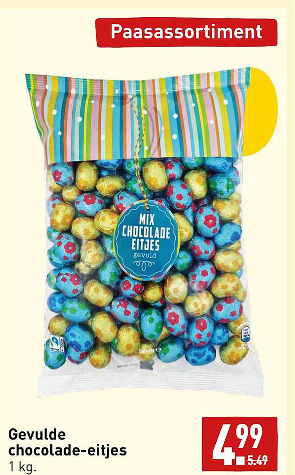 Gevulde Chocolade-Eitjes Aanbieding bij ALDI - 1Folders.nl
