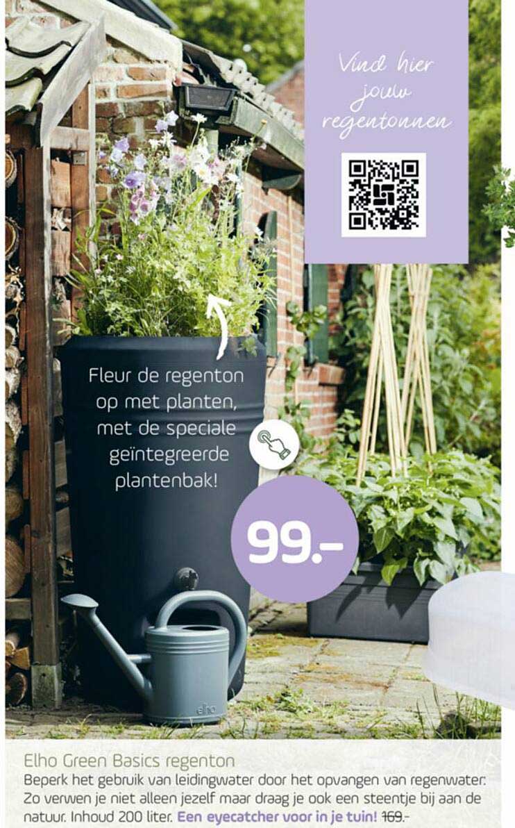 Elho Green Basics Regenton Aanbieding bij Coppelmans - 1Folders.nl