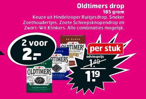 Oldtimers Drop 185 Gram Aanbieding bij Trekpleister - 1Folders.nl