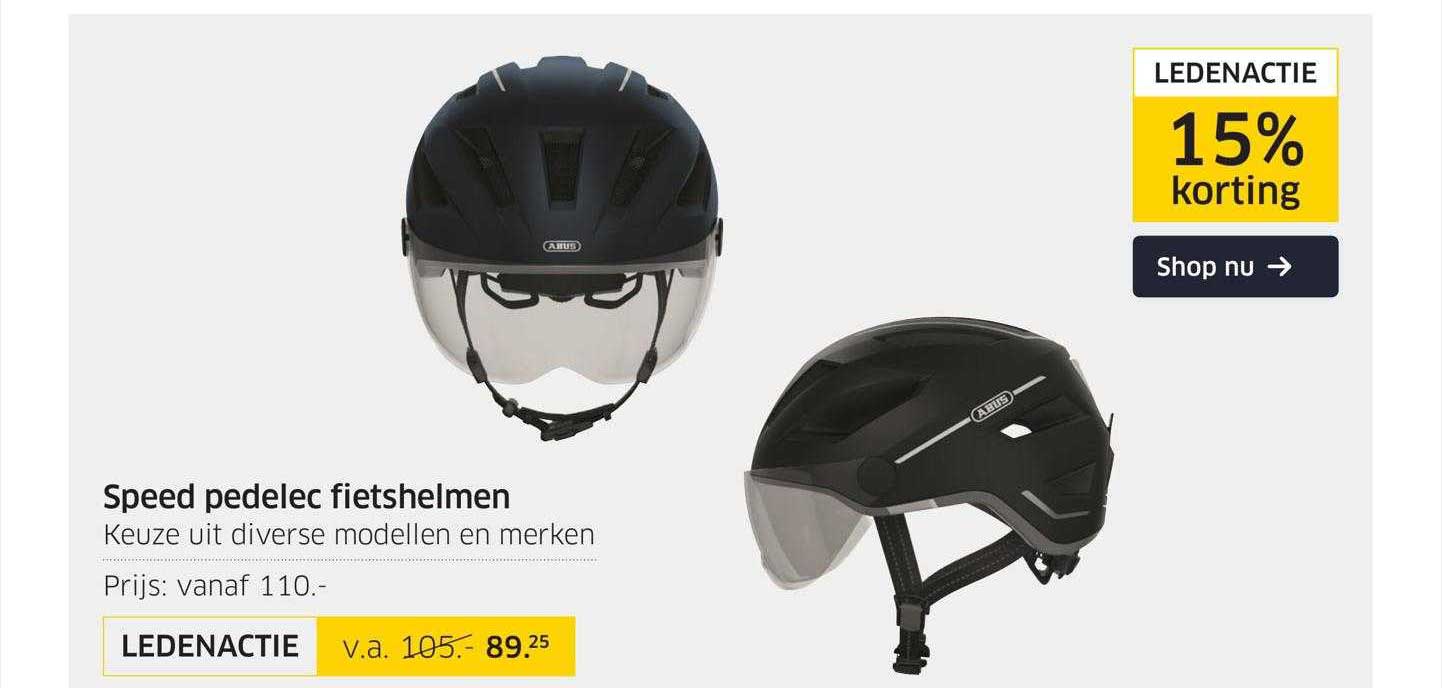 Speed Pedelec Fietshelmen 15% Korting Aanbieding bij ANWB - 1Folders.nl