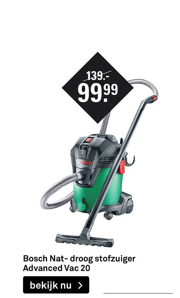 Bosch Nat- Droog Stofzuiger Advanced Vac 20 Aanbieding bij Karwei ...