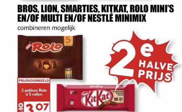 Bros, Lion, Smarties, Kitkat, Rolo Mini's En-Of Multi En-Of Nestlé ...