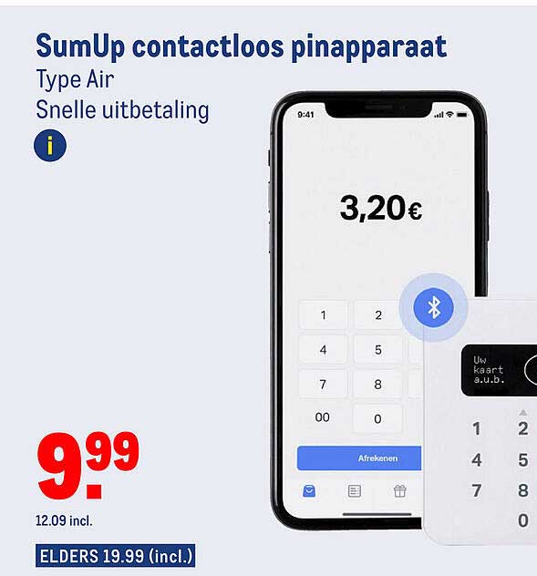 SumUp Contactloos Pinapparaat Air Aanbieding bij Makro - 1Folders.nl